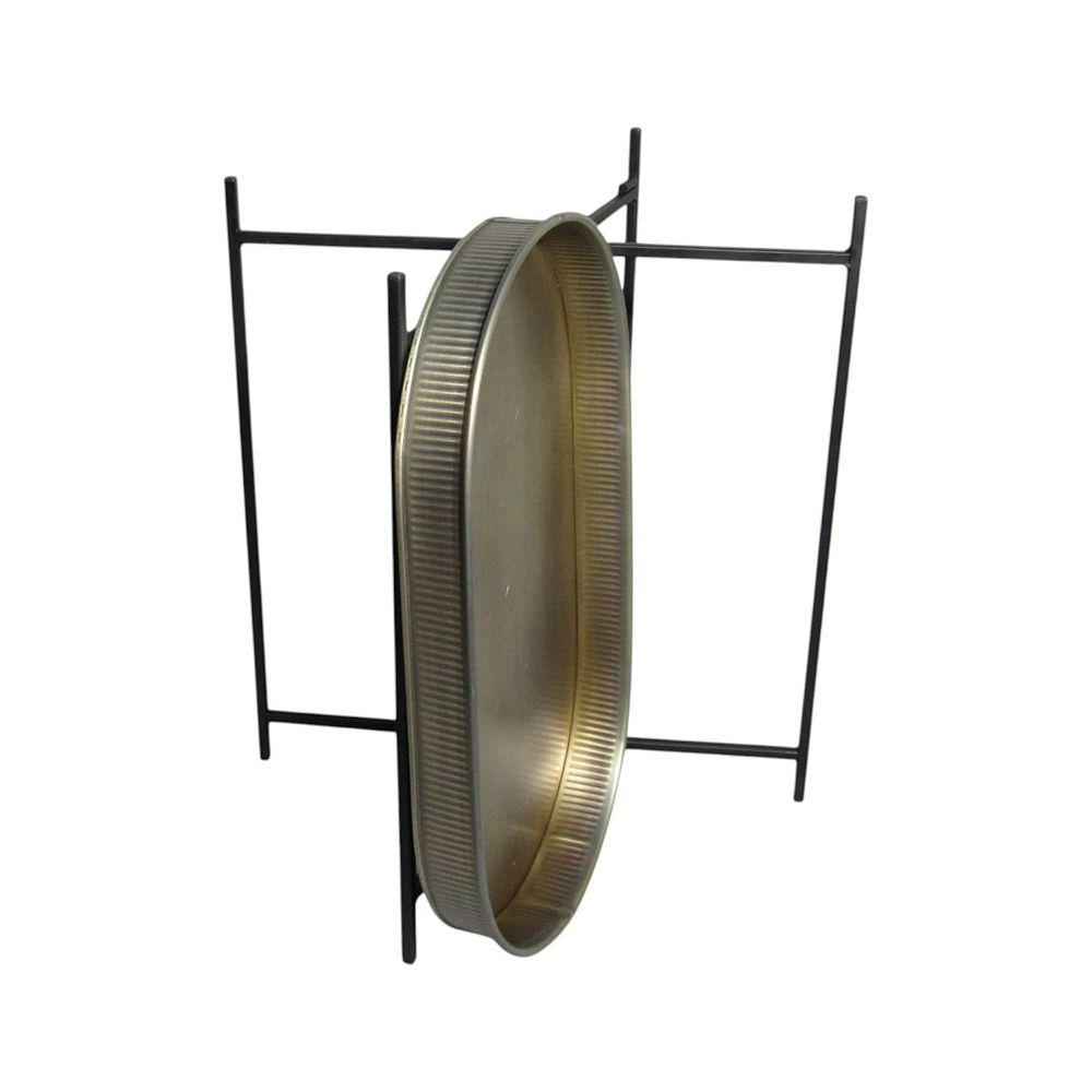 Discover Europe - Made in Turkey Brass Plated Aras Metal Tray with Stand