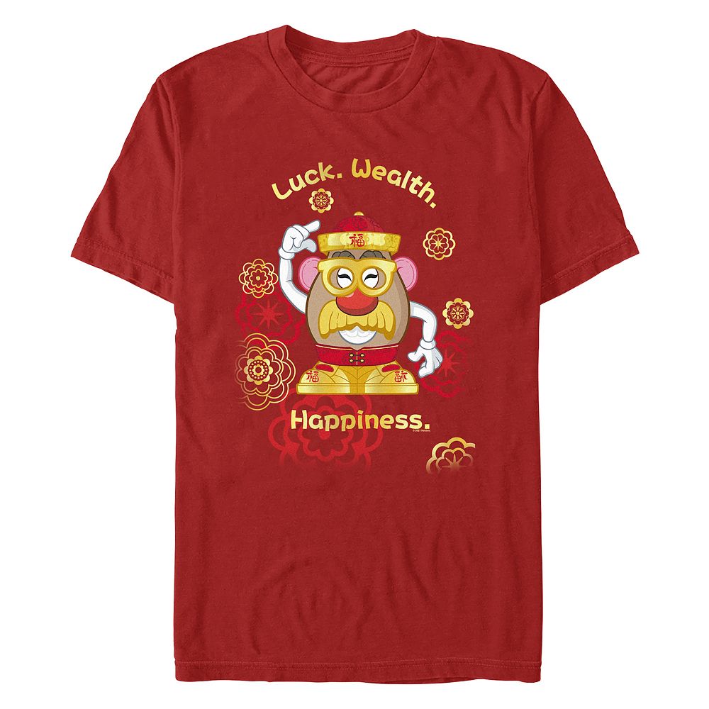 Men's Mr. Potato Head Luck Wealth Happiness Graphic Tee