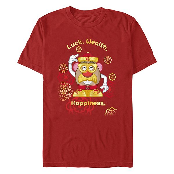 Men's Mr. Potato Head Luck Wealth Happiness Graphic Tee