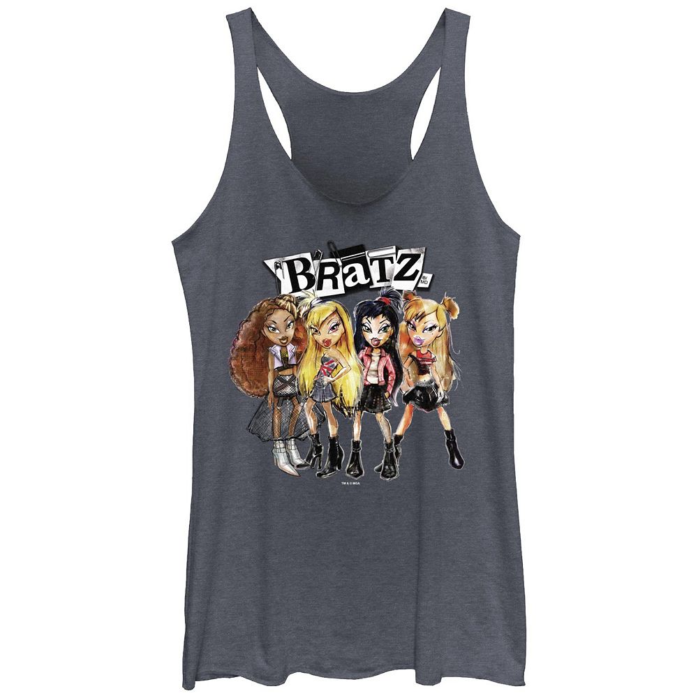Juniors' Bratz Fashion Group Racerback Tank Top