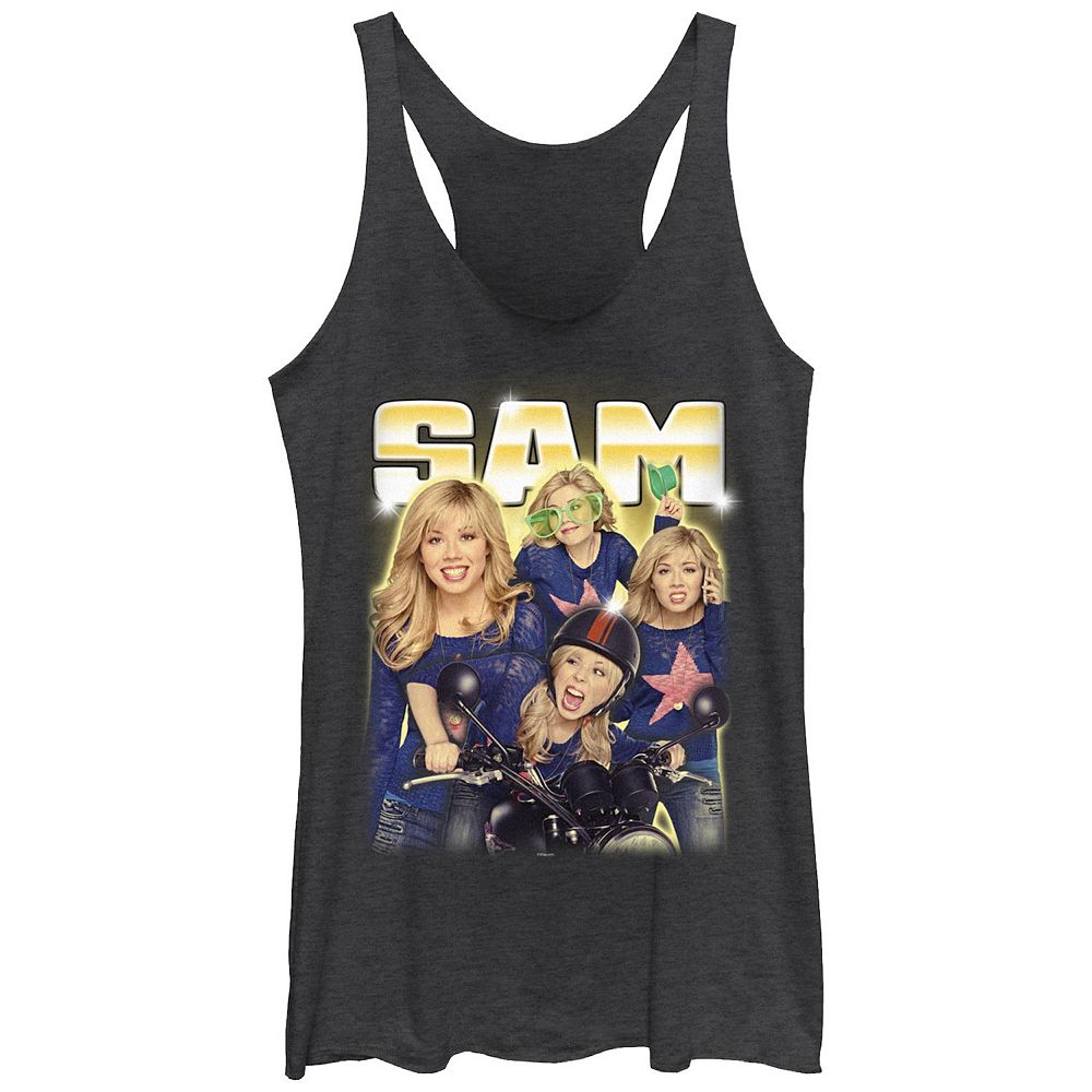 Juniors' Nickelodeon Sam And Cat Sam Collage Racerback Tank Top
