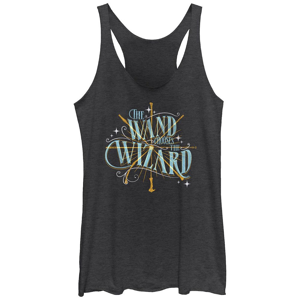 Juniors' Harry Potter The Wand Chooses The Wizard Racerback Tank Top