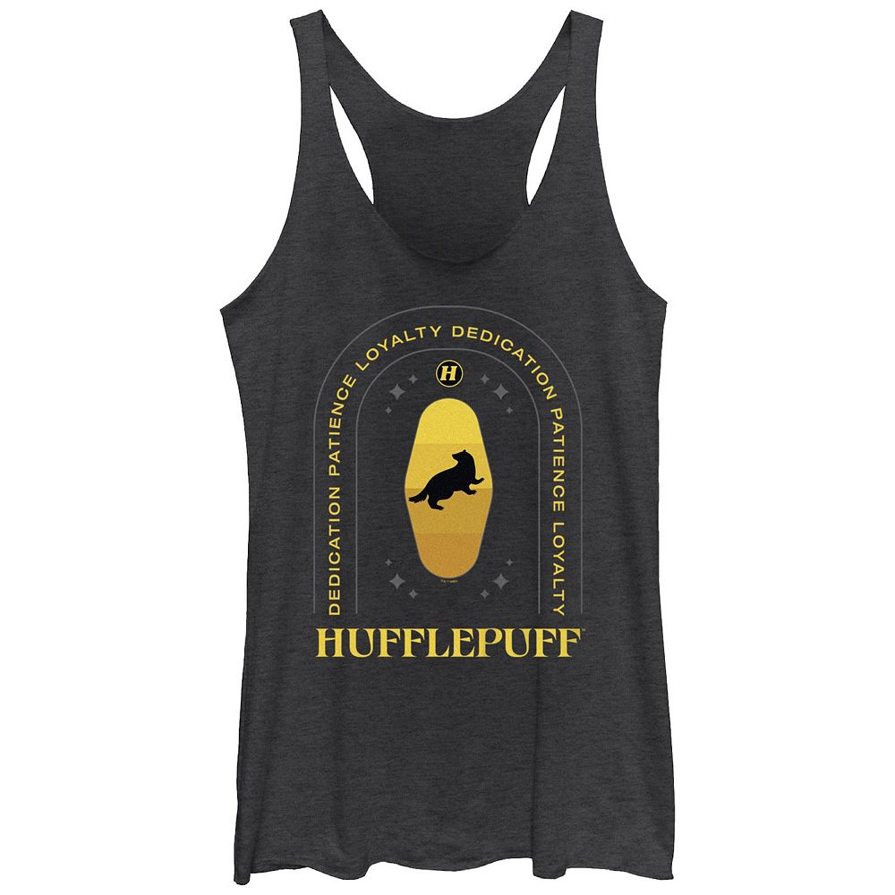Juniors' Harry Potter Hufflepuff Dedication Patience Loyalty Racerback Tank Top