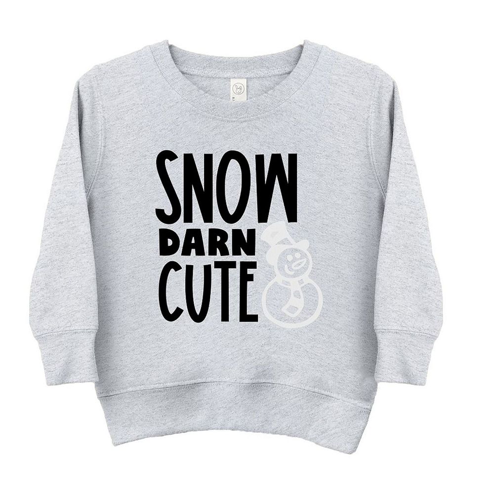 Snow Darn Cute Glitter Toddler Graphic Sweatshirt