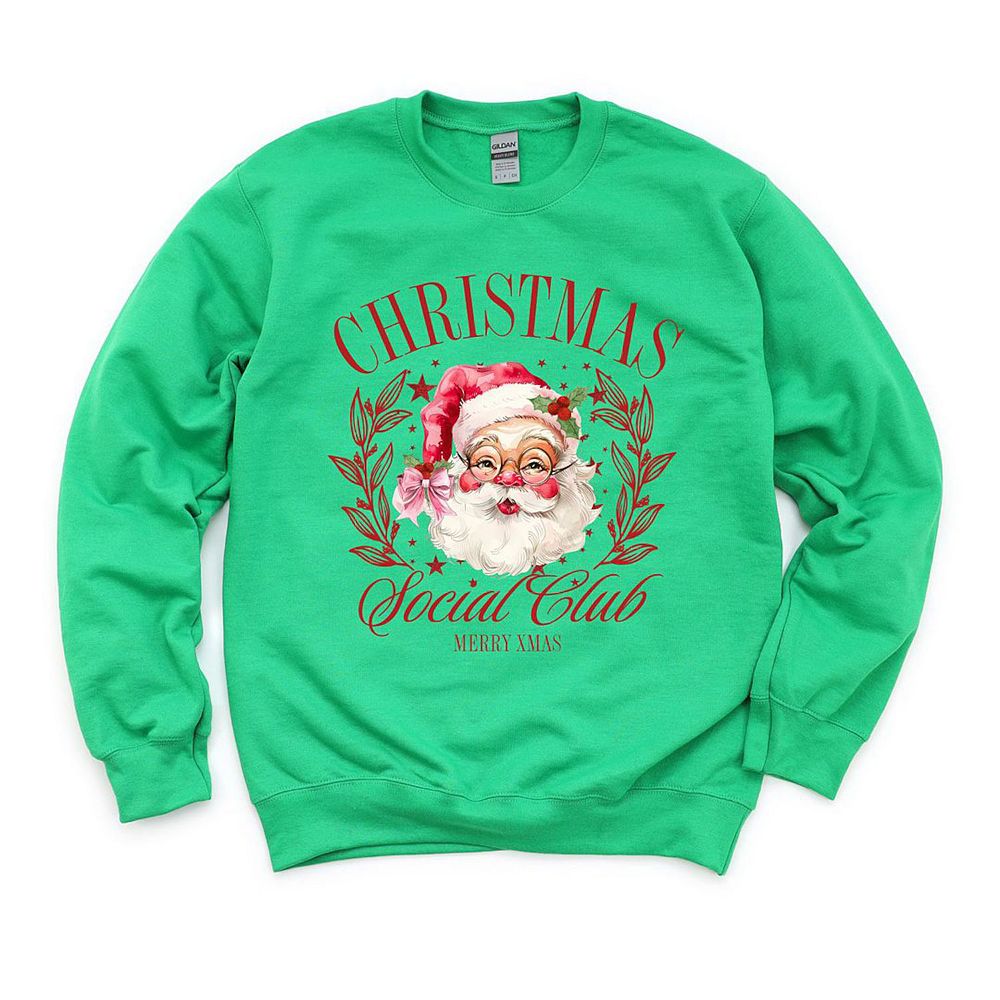 Christmas Social Club Santa Sweatshirt