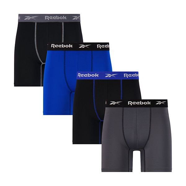 Men's Reebok 4-Pack Performance 6" Boxer Briefs