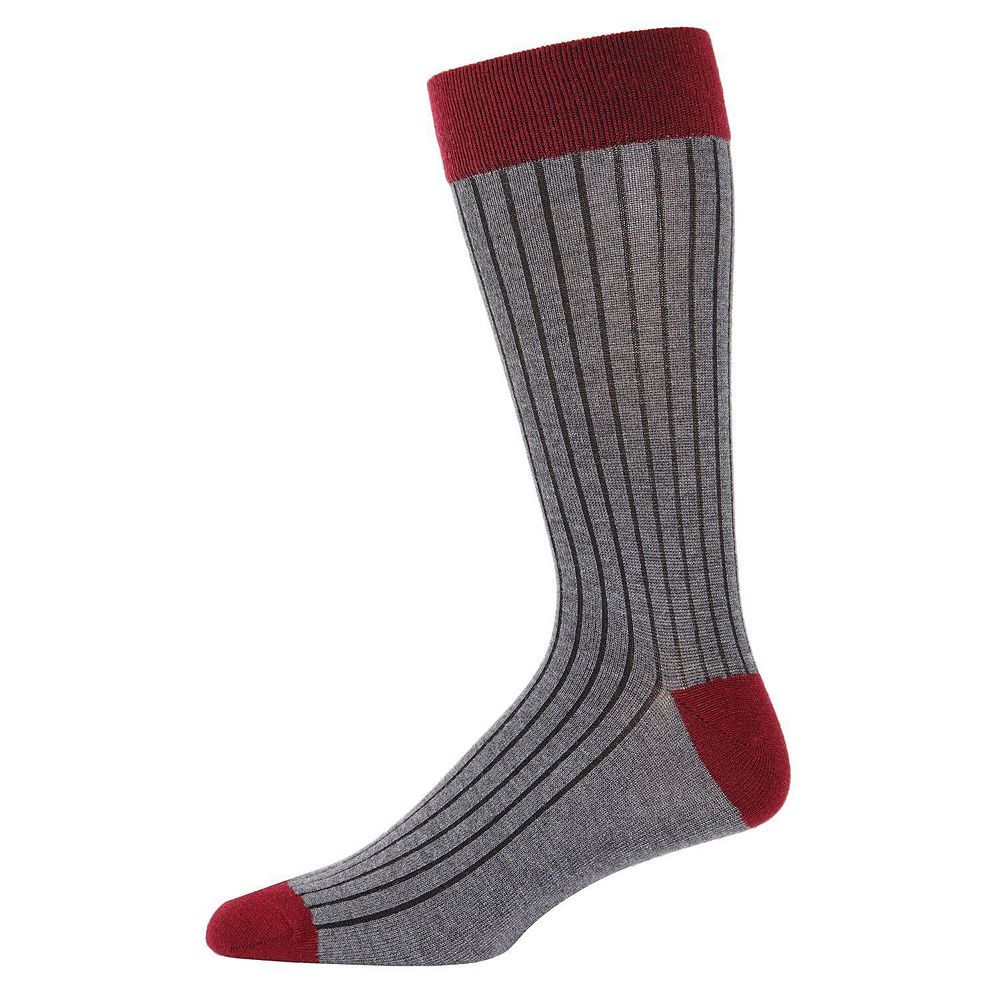 Men's Rib Knit Luxuriously Soft Cashmere Crew Sock