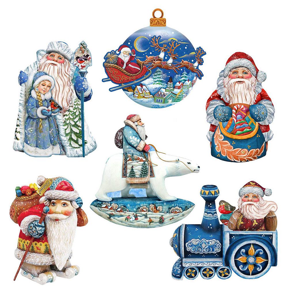 Up Up and Away Decorative Wooden Magnets Set of 6 by G. Debrekht