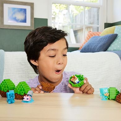 Mattel Minecraft Mini Mode Mini Charging Creeper Spawn Egg Figures ...