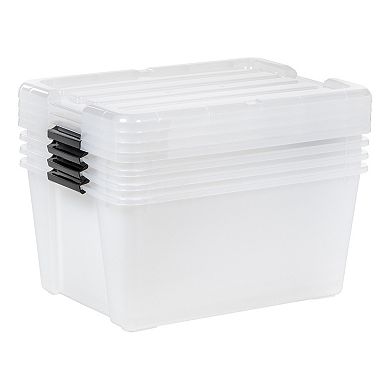 Iris 45-qt. Clear Storage Container 4-piece Set