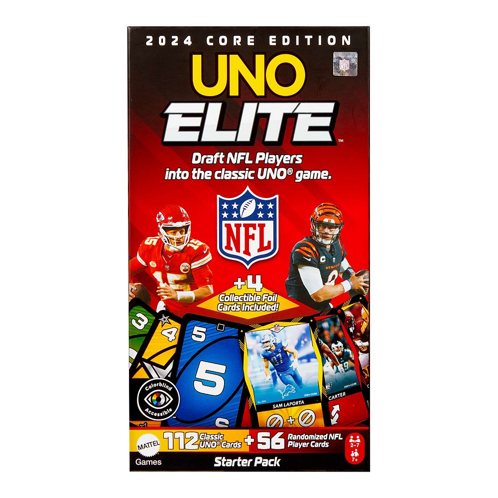 Mattel UNO Elite NFL Card Game