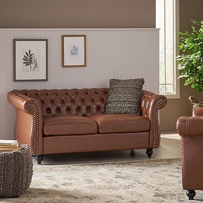 Christopher Knight Home Karen Traditional Chesterfield Loveseat Sofa