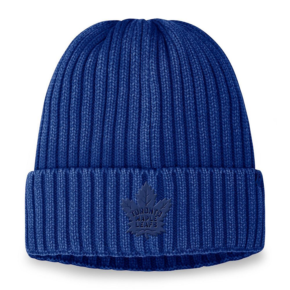 Men's Fanatics Blue Toronto Maple Leafs Authentic Pro Road Tonal Knit Hat