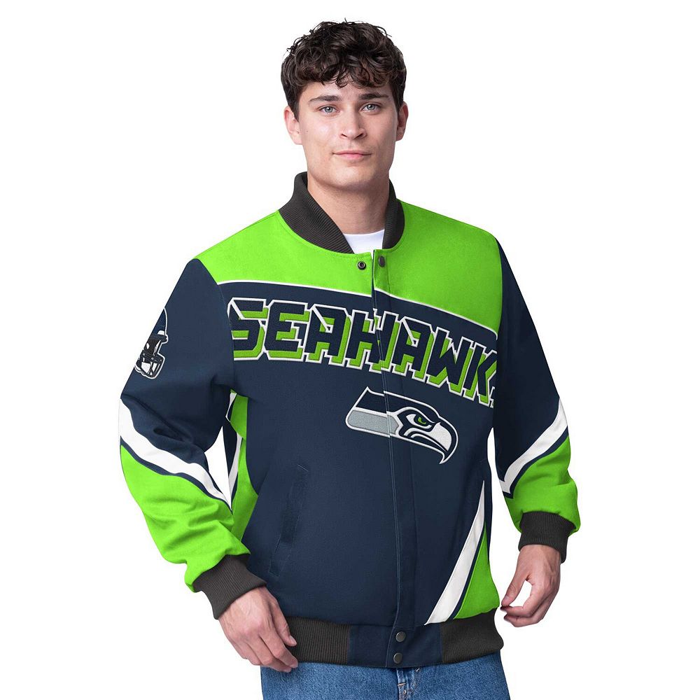 Men's G-III Extreme College Navy Seattle Seahawks Maximum Racing Full ...