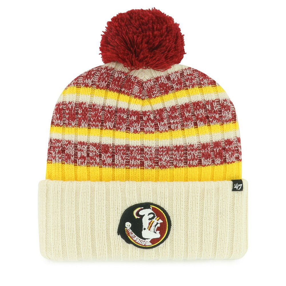 Men's '47 Cream Florida State Seminoles Vintage Tavern Cuffed Knit Hat ...