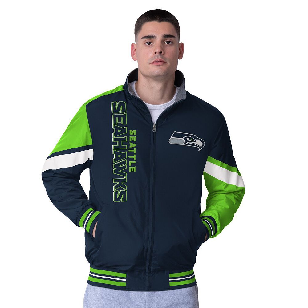 Men's G-III Extreme College Navy Seattle Seahawks Strong Arm Reversible ...