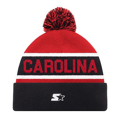 Men's Starter Black Carolina Hurricanes Cuffed Knit Hat with Pom