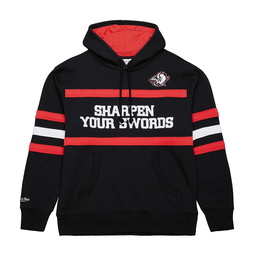 Men's Mitchell & Ness Black Buffalo Sabres Head Coach Slogan Pullover ...