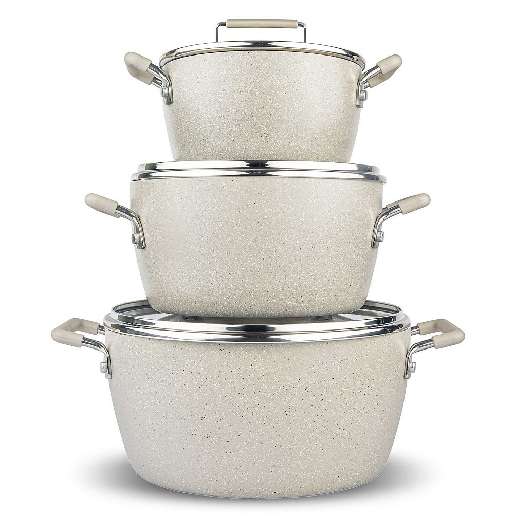 Granitestone Desert Collection 6-Piece Nonstick Nesting Stock Pots Set