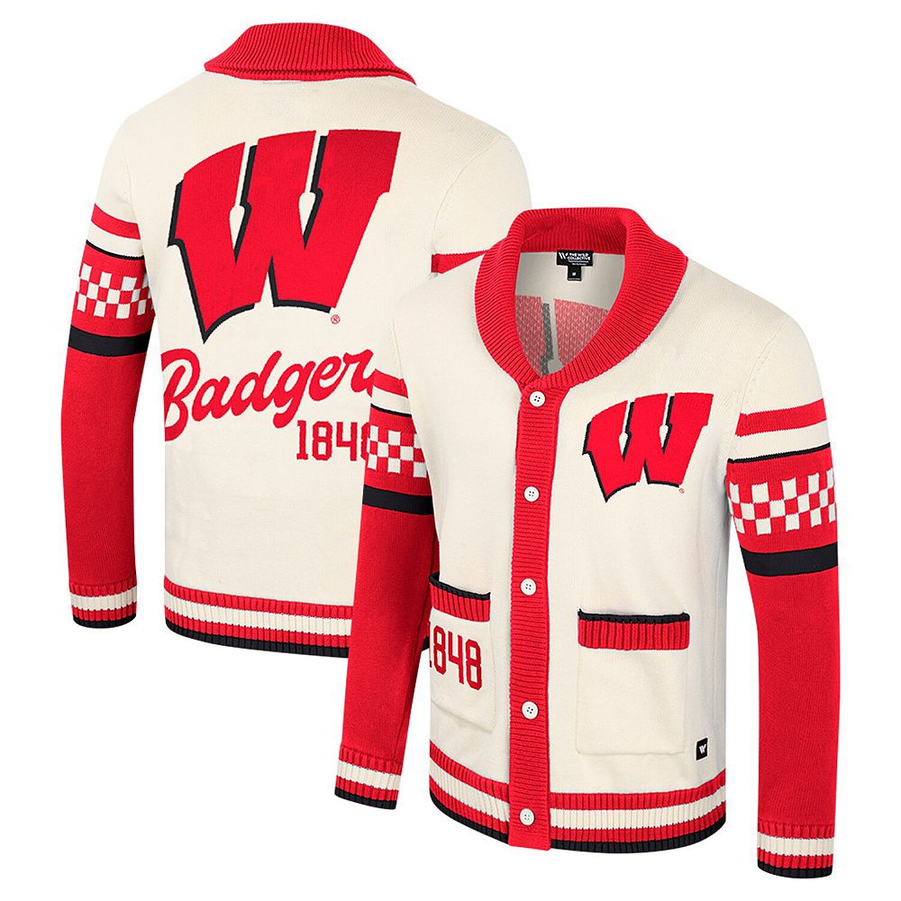 Women's Colosseum Cream Wisconsin Badgers Wild Collective Button-Up ...