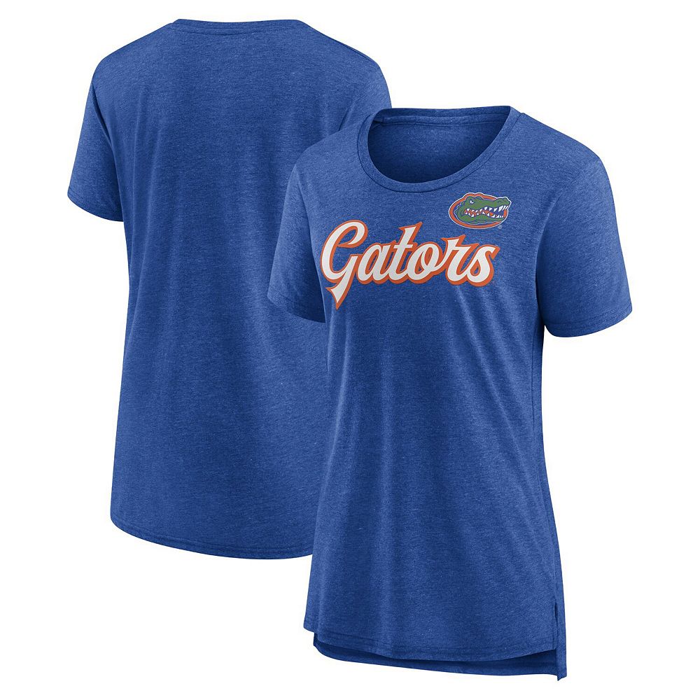 Women's Fanatics Royal Florida Gators Heritage Past Script Tri-Blend T ...