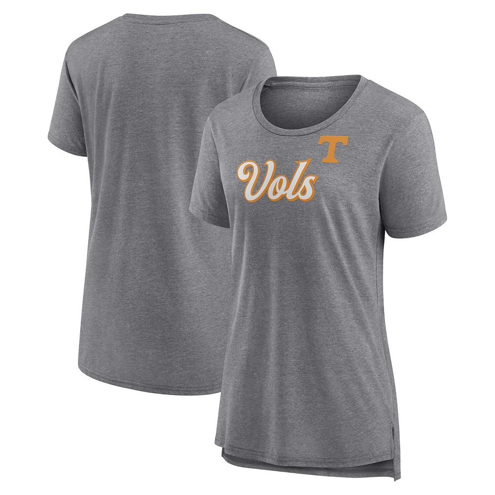 Women's Fanatics Gray Tennessee Volunteers Heritage Past Script Tri ...