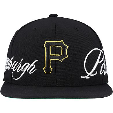 Men's Mitchell & Ness Black Pittsburgh Pirates Just Don x MLB Lux ...
