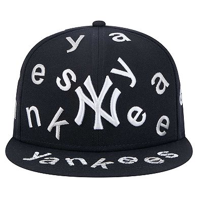 Men's New Era Navy New York Yankees Team Confetti 59FIFTY Fitted Hat