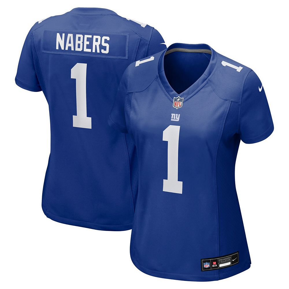 Women's Nike Malik Nabers Royal New York Giants Game Jersey