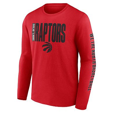 Men's Red Toronto Raptors Vision Long Sleeve T-Shirt