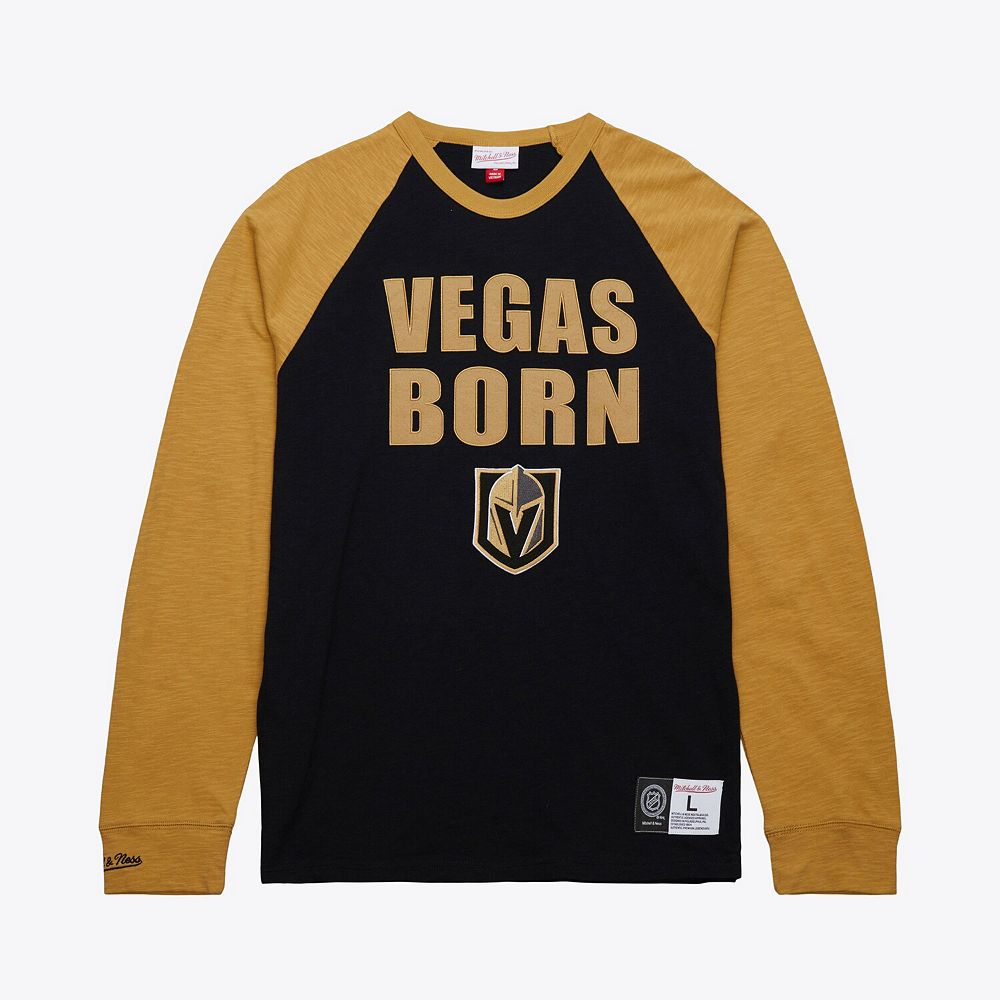 Men's Mitchell & Ness Black/Gold Vegas Golden Knights Legendary Slub ...