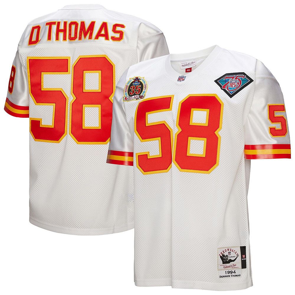 Men's Mitchell & Ness Derrick Thomas White Kansas City Chiefs 1994 ...