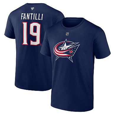 Men's Fanatics Adam Fantilli Navy Columbus Blue Jackets Authentic Stack ...