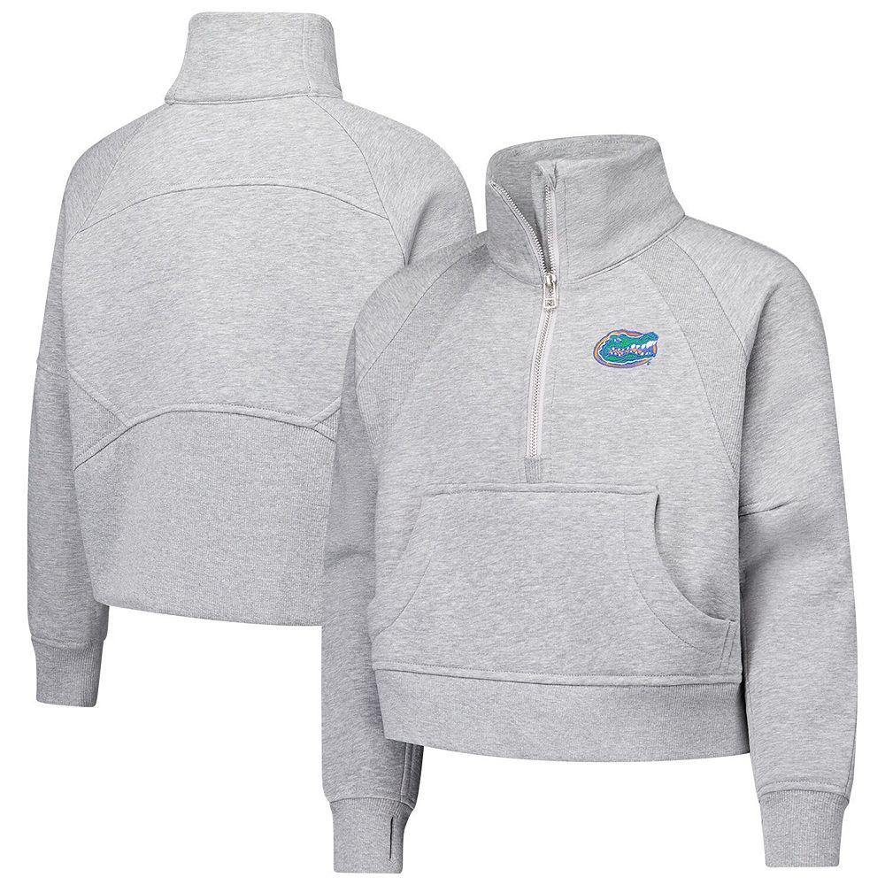 Girls Youth Garb Gray Florida Gators Dawn Raglan Fleece Cropped Half ...