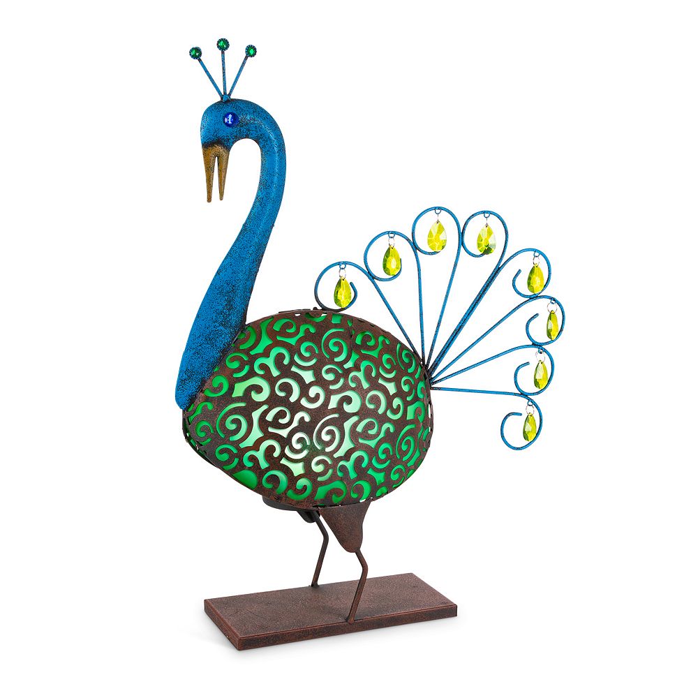 Gerson Solar Powered Peacock Garden Lights