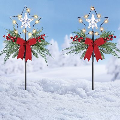 Solar Powered Star Nativity 8 Pcs Solar Powered LED Garden Lights,