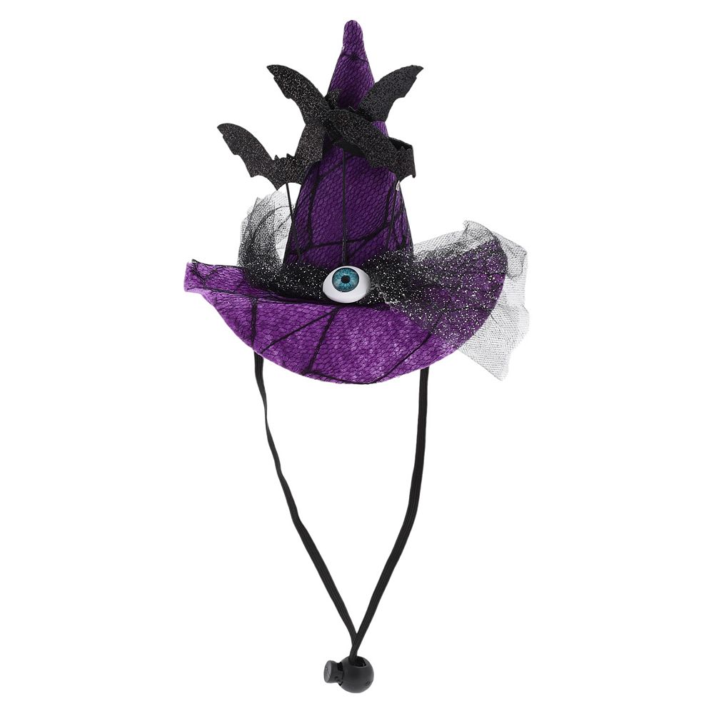 Eye-catching Pet Holiday Headdress for Halloween 5.12"x5.91" Purple 1 Pcs