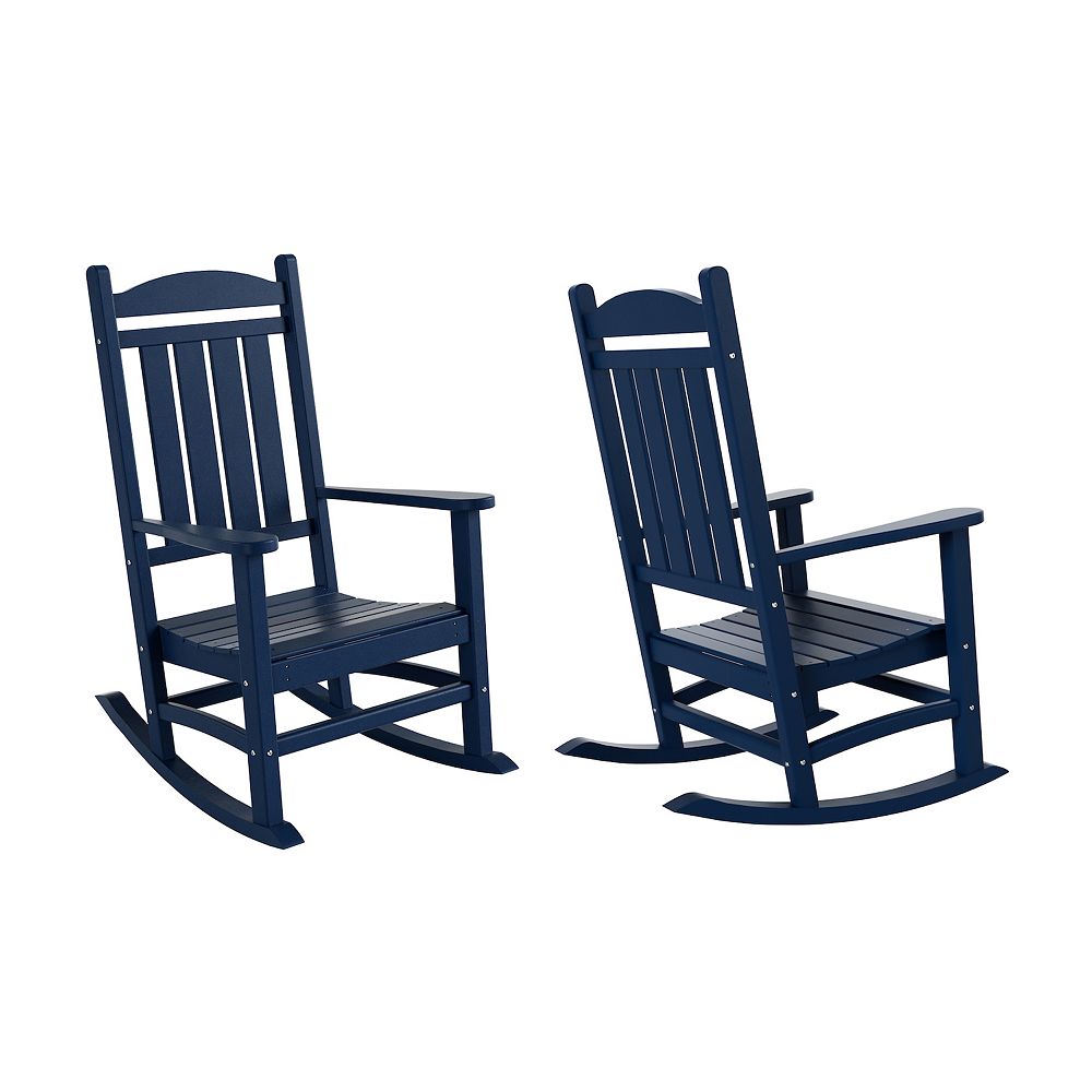 Westintrends Outdoor/patio Poly Classic Porch Rocking Chair (set Of 2)