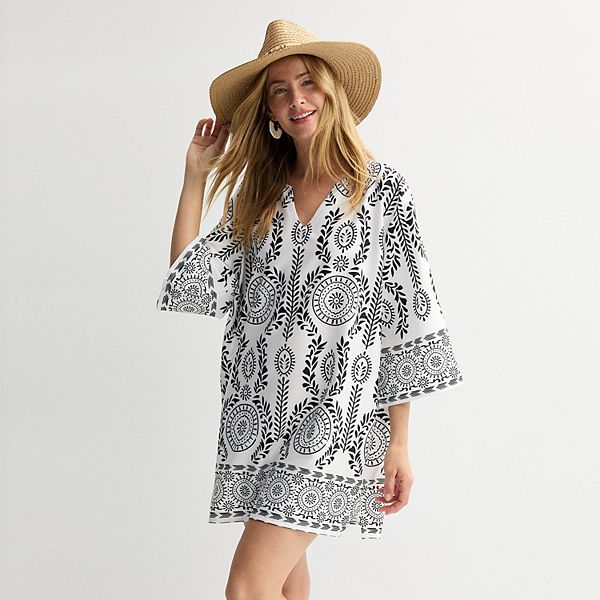 Women's Collection XIIX Graphic Trailing Leaf Kaftan