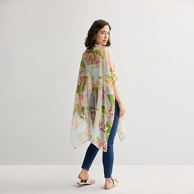 Women's Nine West Abstract Floral Duster