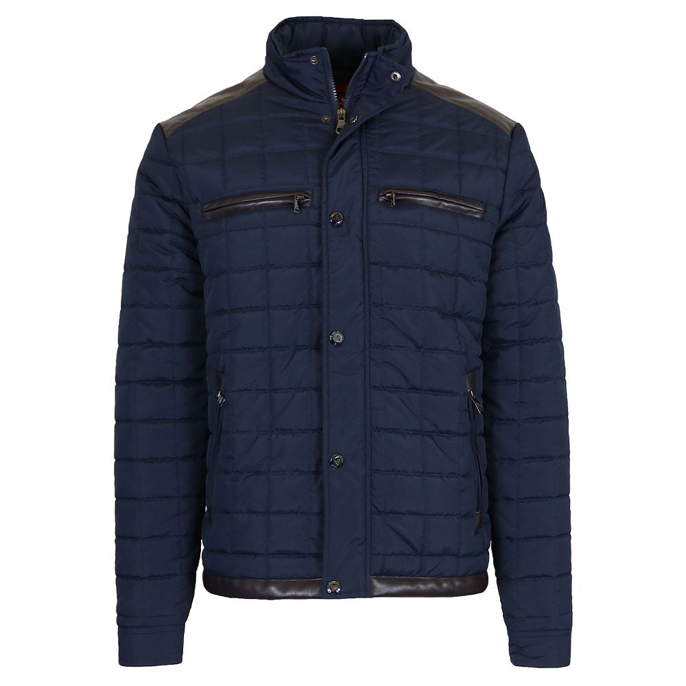 Men's Spire by Galaxy Lightweight Quilted Jacket with Synthetic Trim Design