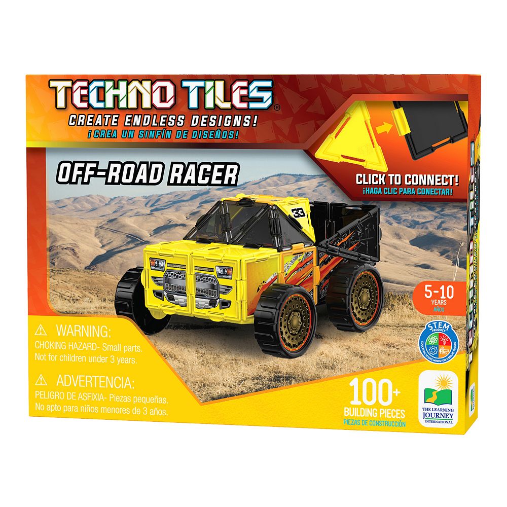 The Learning Journey Techno Tiles - Off-Road Racer: 100-Piece Building Toy