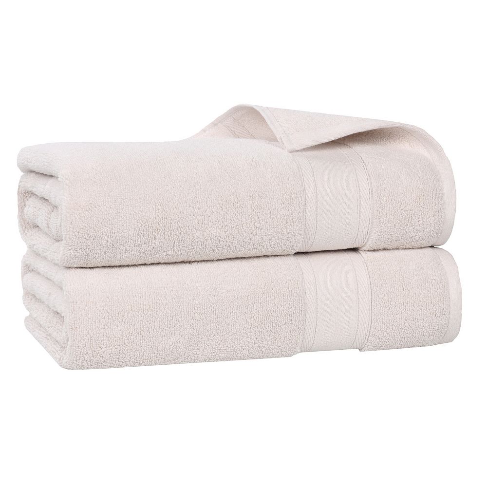 SUPERIOR 2-Piece Belmont Zero Twist Soft Absorbent Bath Sheet Set