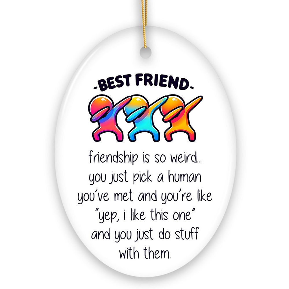 Friendship is So Weird Quote Christmas Ornament, Hilarious Gift and ...