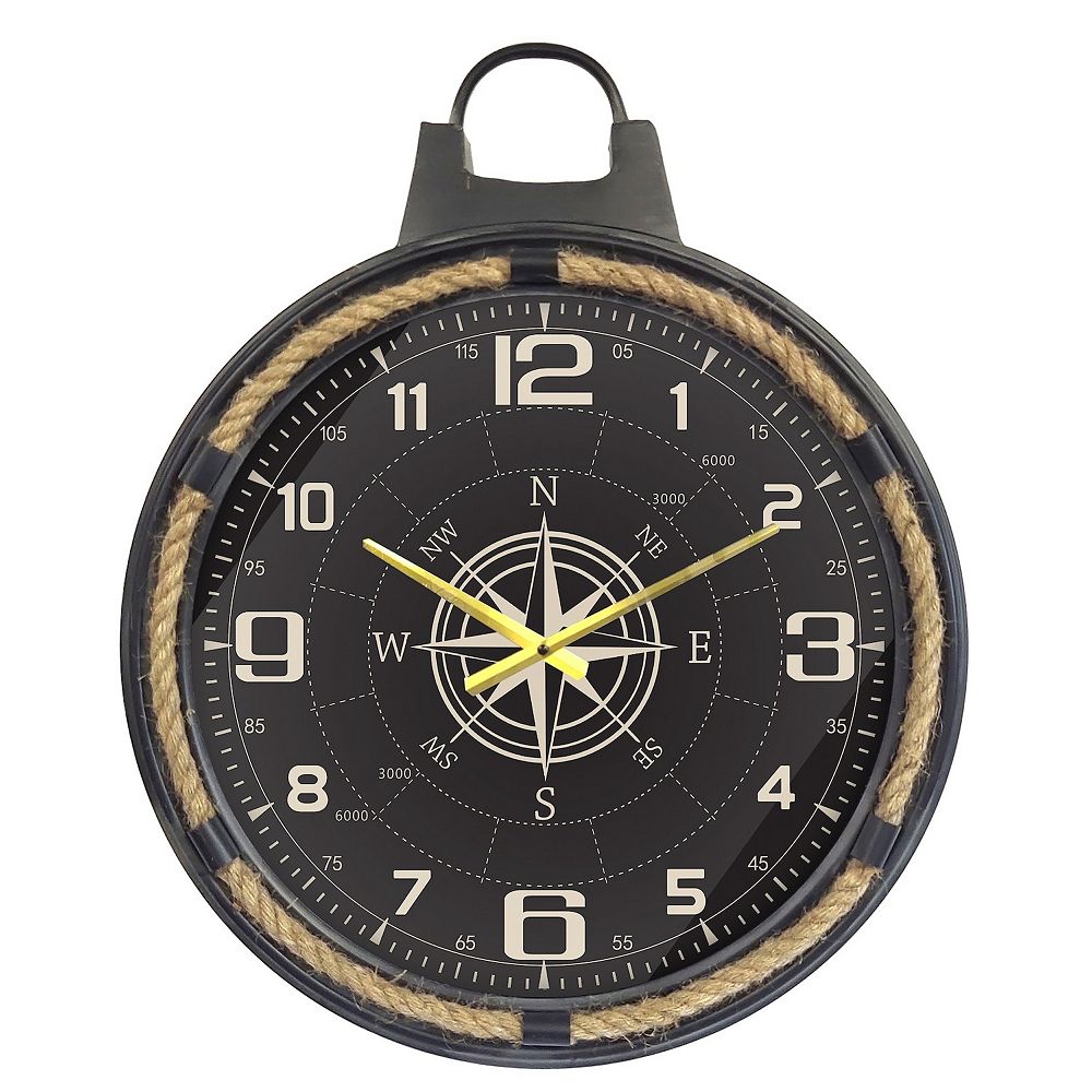 Sisal Rope Style Metal Wall Clock
