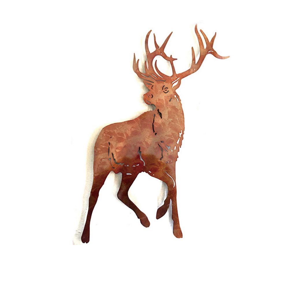 Posed Stag Metal Wall Art