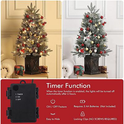 Christmas Tree Timer 180 Degree Lighted Christmas Tree With Timer