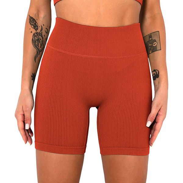 Women's Seamless Threaded Hip Yoga Shorts