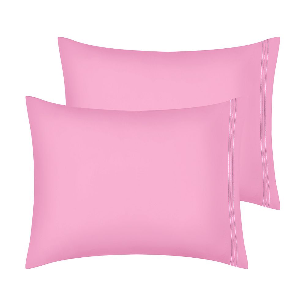 Polyester Pillow Cases Set of 2 for Hair and Skin, Cooling Pillow ...