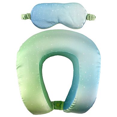 Dream Travel Satin Travel Pillow Eye Mask Set